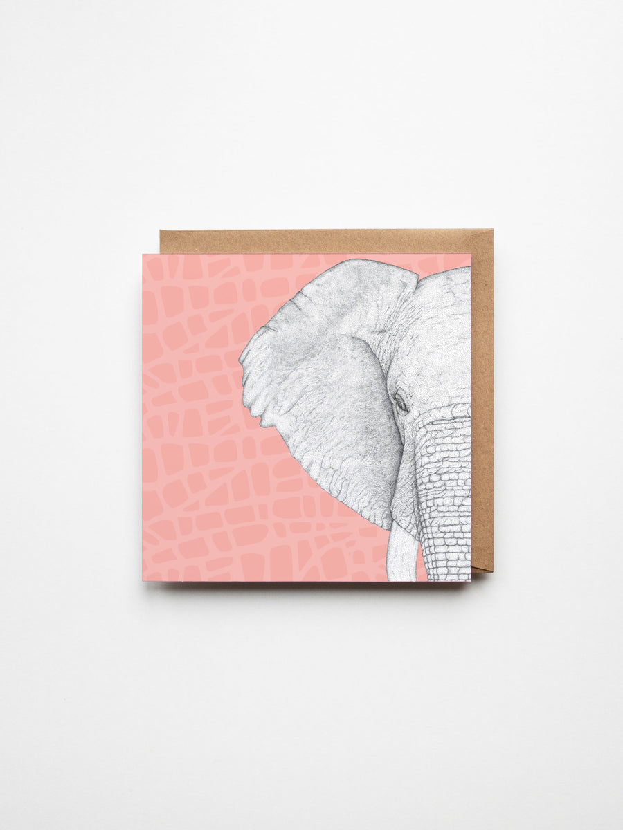 Ethan the Elephant Greeting Card – Dots by Donna