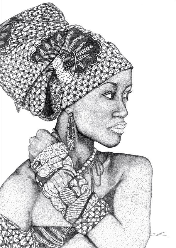 African Goddess - Dots by Donna